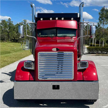 Peterbilt 379 388 389 13" Stainless Steel Plain Bowtie Drop Visor ...