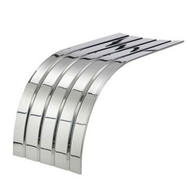 60" Stainless Ribbed Half Tandem Fenders | Raney's