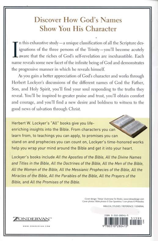 All the Divine Names and Titles of the Bible - CEI Bookstore | Truth ...
