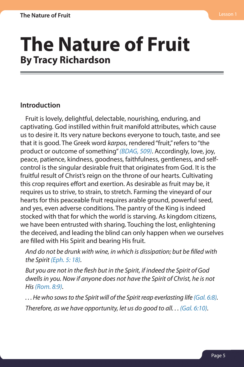 Practical Essays on the Spirit's Fruit