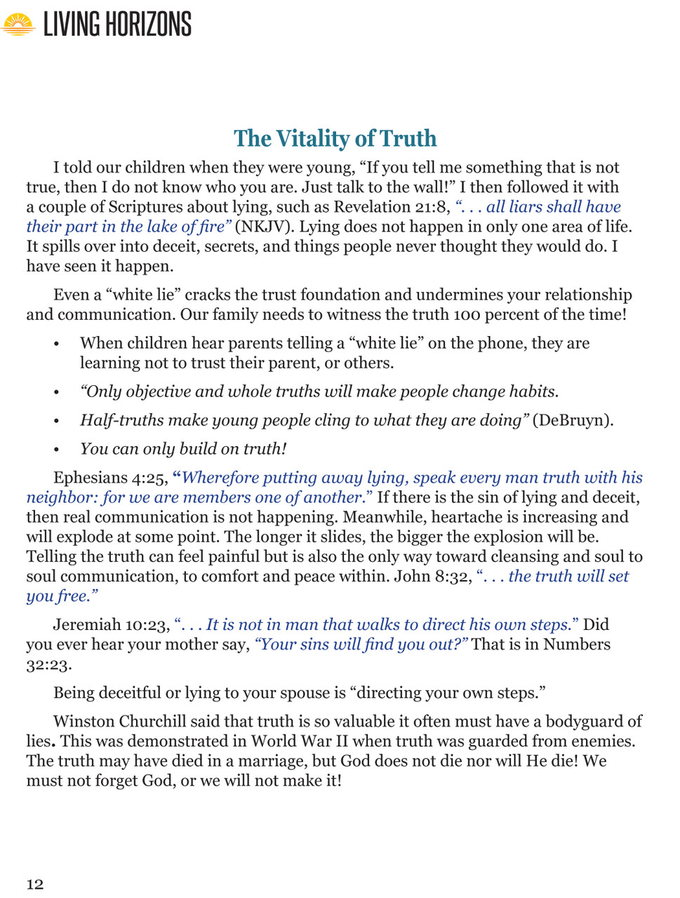 Living Horizons: Principles of Family Life (9781584275305PDF)