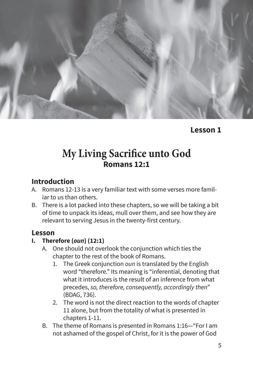 My Living Sacrifice: A Study of Romans 12-13 (PDF) sample lesson