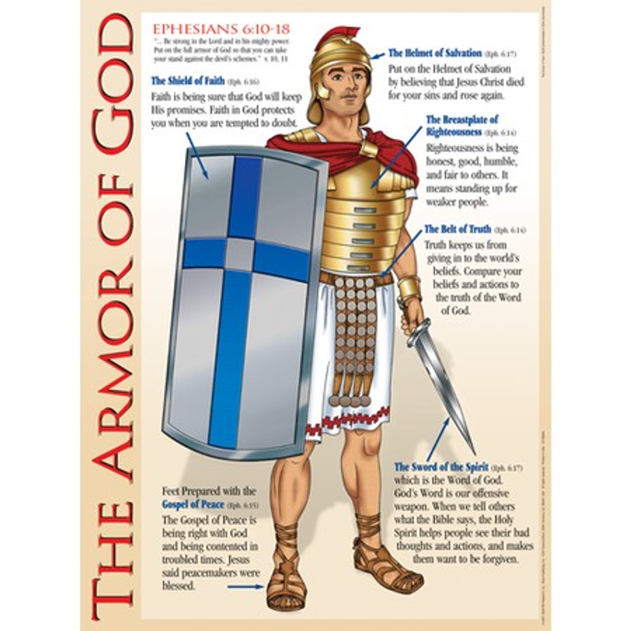 Armor Of God Wall Chart Laminated CEI Bookstore Truth Publications Armor Of God Wall Chart Laminated CEI Bookstore Truth Publications