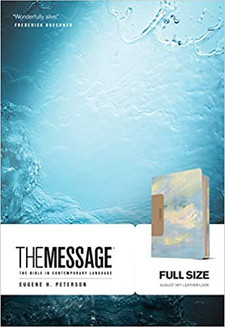 The Message Full Size (Leather-Look, August Sky/Sky Blue): The Bible in ...