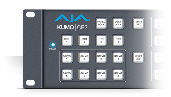 AJA 2RU Hardware Control Panel for KUMO routers | BIS