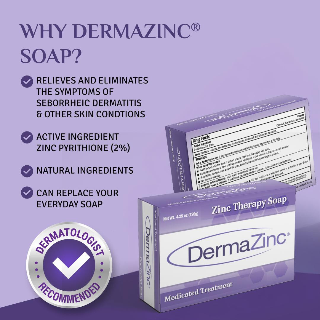 Zinc Soap Bar with 2% Zinc Pyrithione for Skin | DermaZinc®