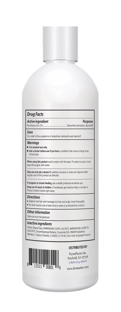 Zinc Pyrithione Shampoo, 240 ml with 16 fl oz | DermaZinc®
