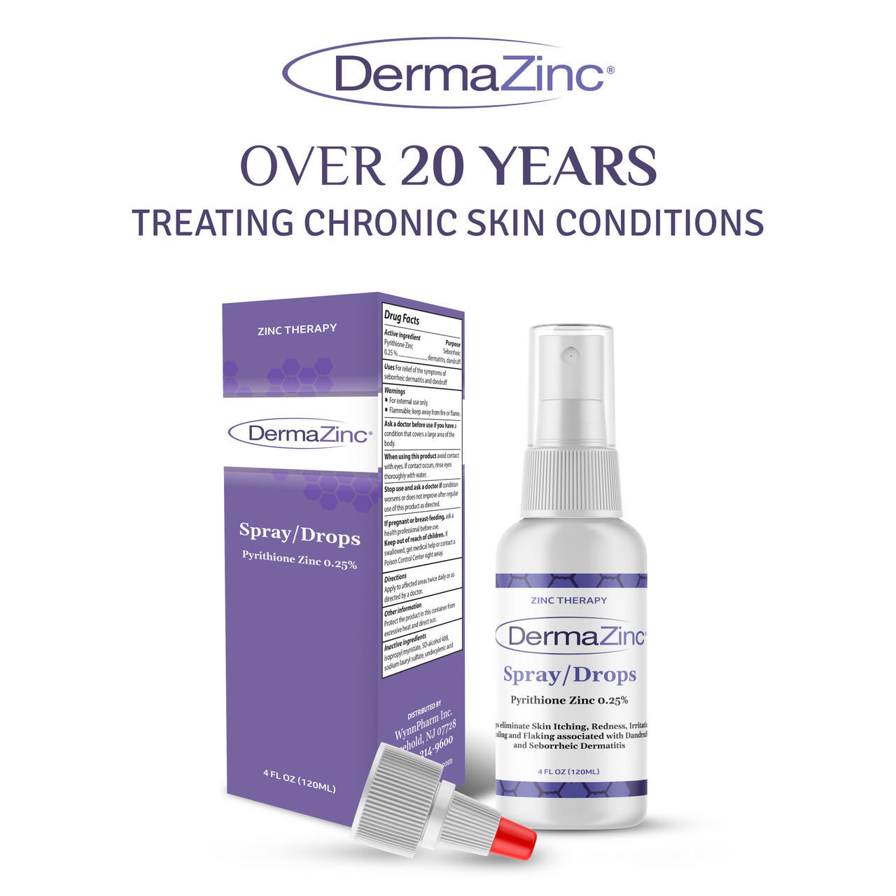 Steroid-free Zinc Spray treats body and scalp | DermaZinc®
