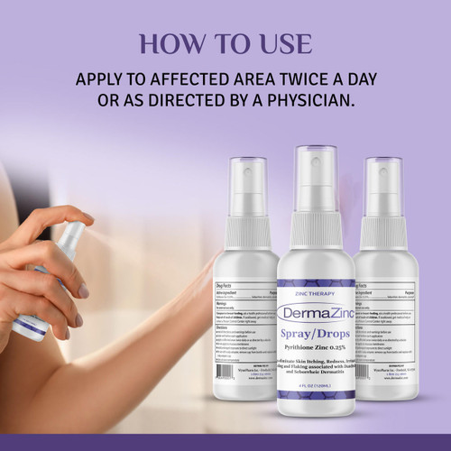 Steroid-free Zinc Spray treats body and scalp | DermaZinc®