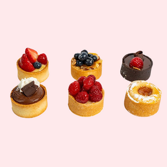 (6) Assorted Mini Cake Tarts - Angie's Floral Designs