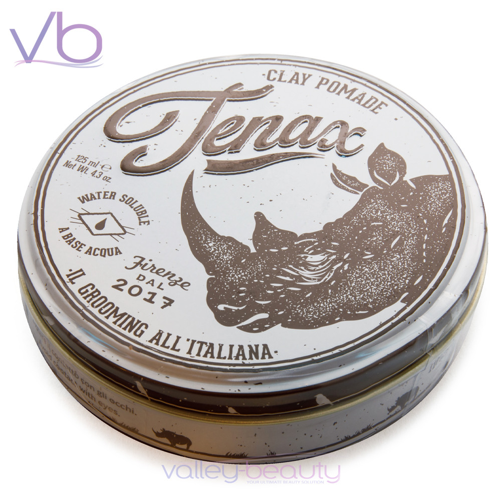 Tenax Strong Clay Pomade | Water Soluble Italian Styler