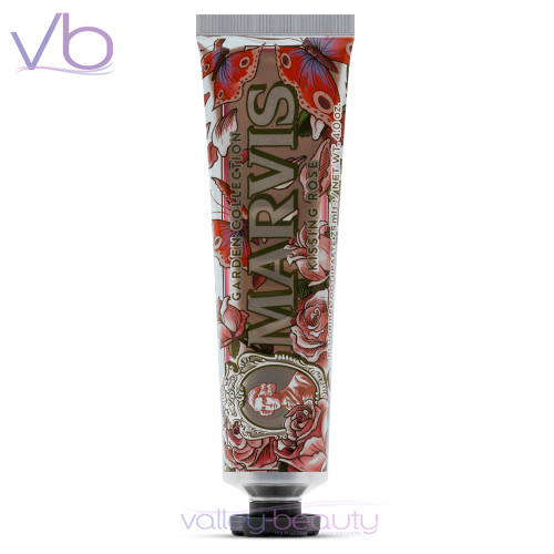 Marvis Kissing Rose | Rich and Creamy Toothpaste with Bulgarian Rosy Flavor