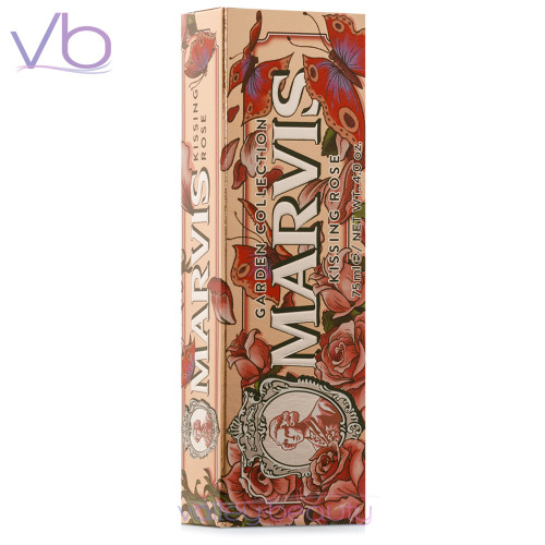 Marvis Kissing Rose | Rich and Creamy Toothpaste with Bulgarian Rosy Flavor