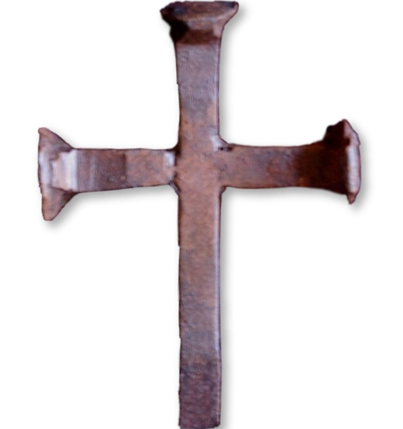 forged nail cross, rustic spike cross, heavy metal, religous , hand ...