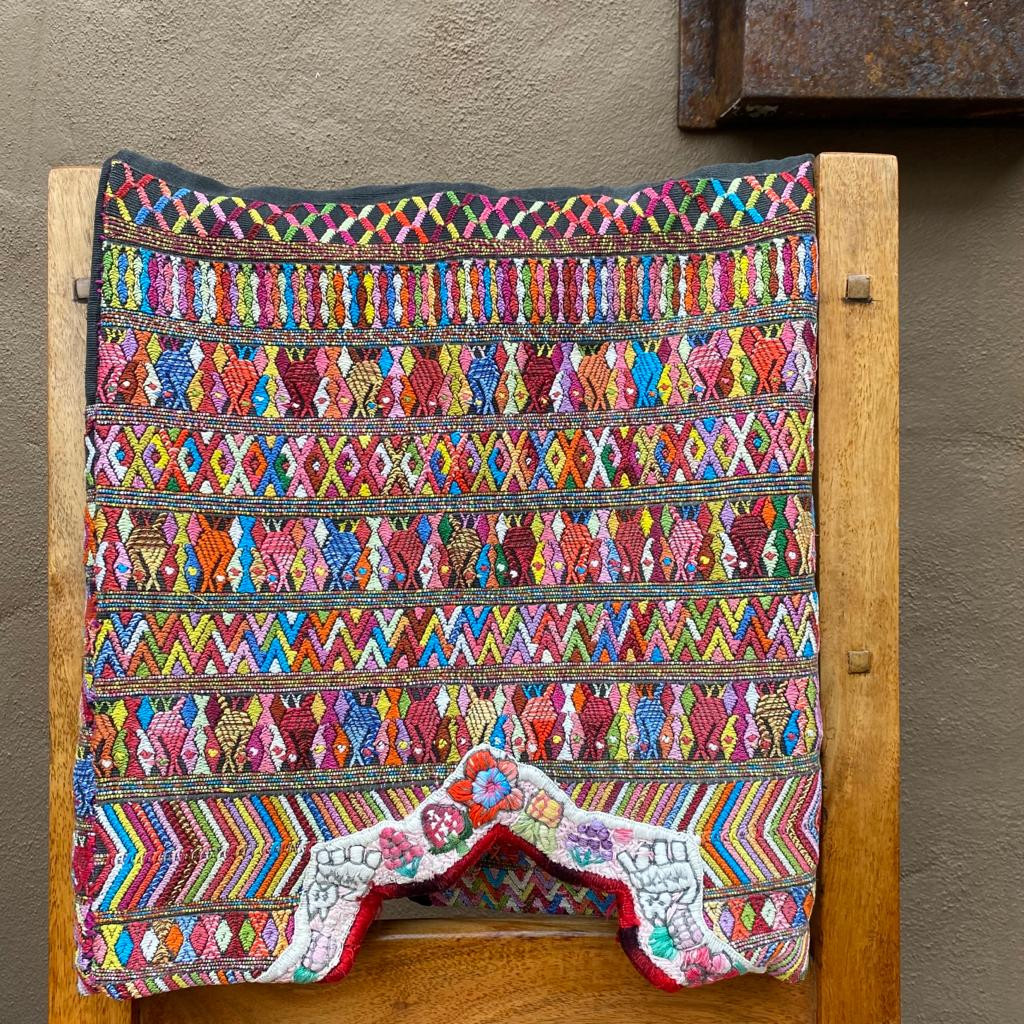 Handwoven Vintage Traditional Cotzal Huipil, Authentic Guatemalan Blouse