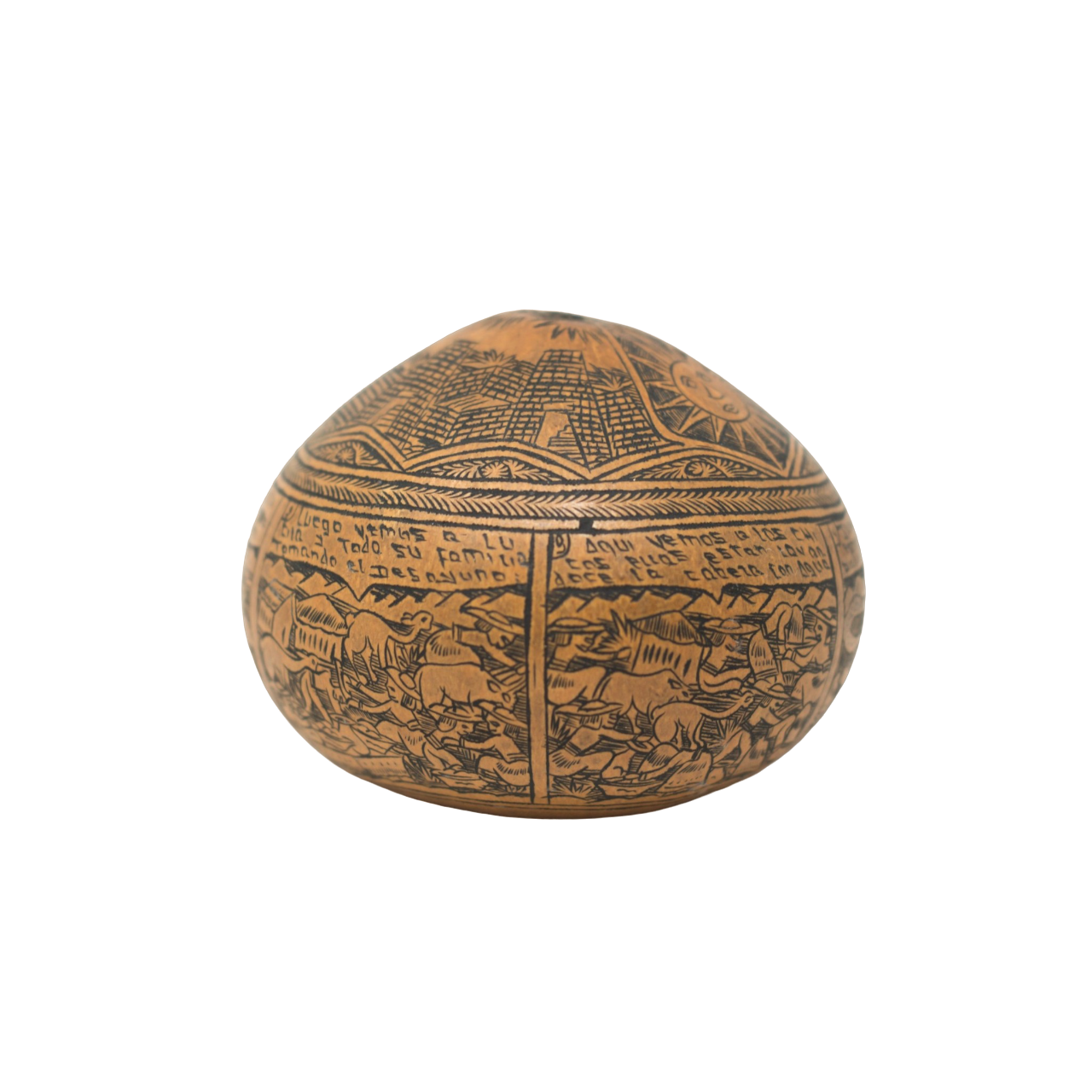 Peruvian Gourd, Vintage Peruvian Gourd, Handcarved Peruvian Gourd ...
