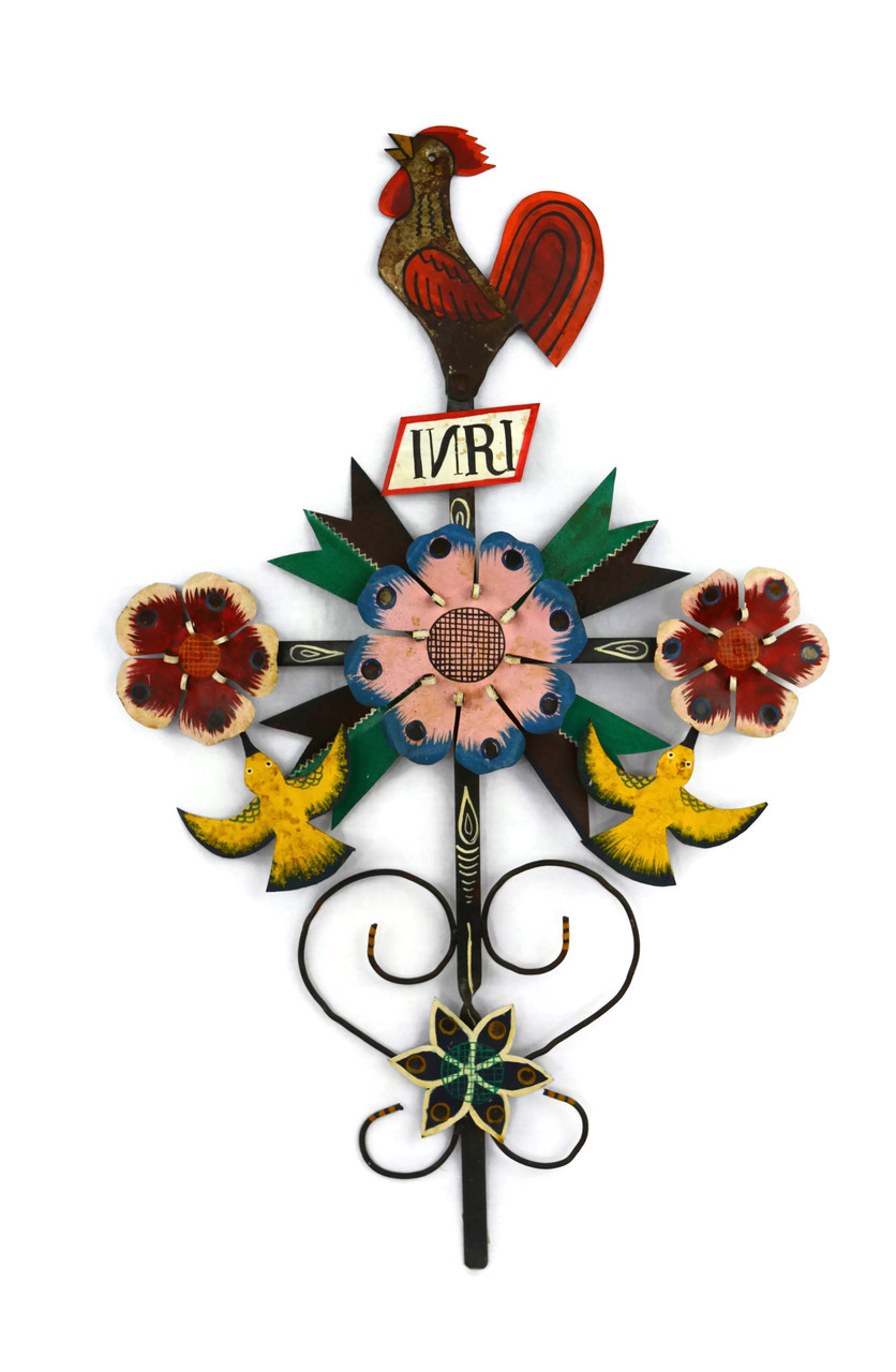 peruvian crosses, hand painted cross, handmade, roof top cross, welcome ...