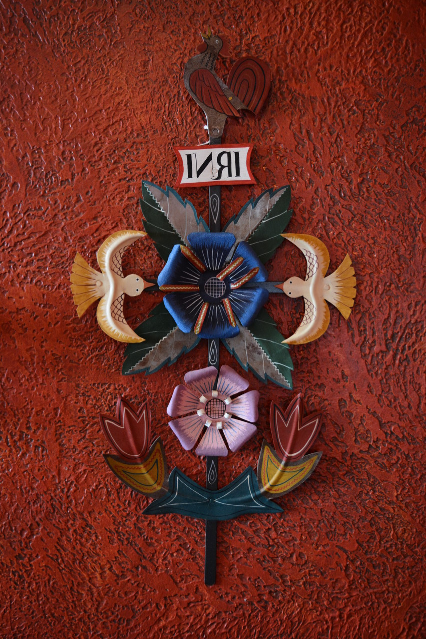 peruvian crosses, hand painted cross, handmade, roof top cross, welcome ...