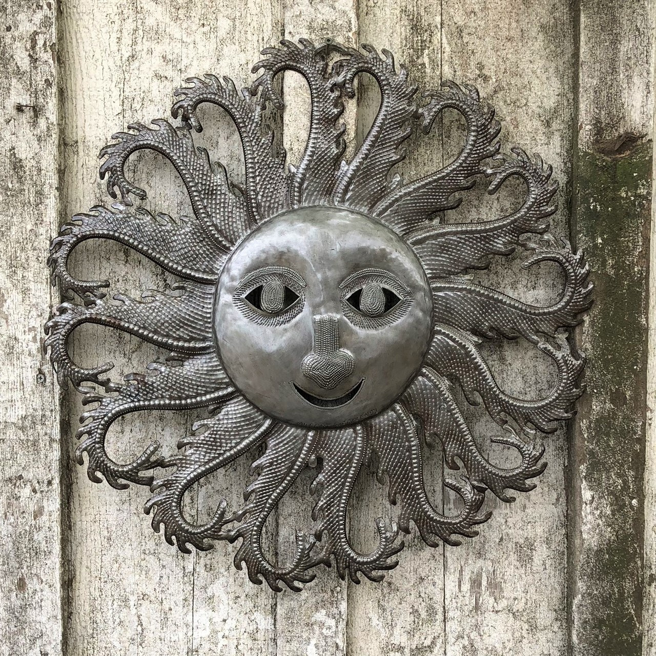 Sun with Flaming Rays, Metal Wall Art, Decorative Home Decor, Handmade ...