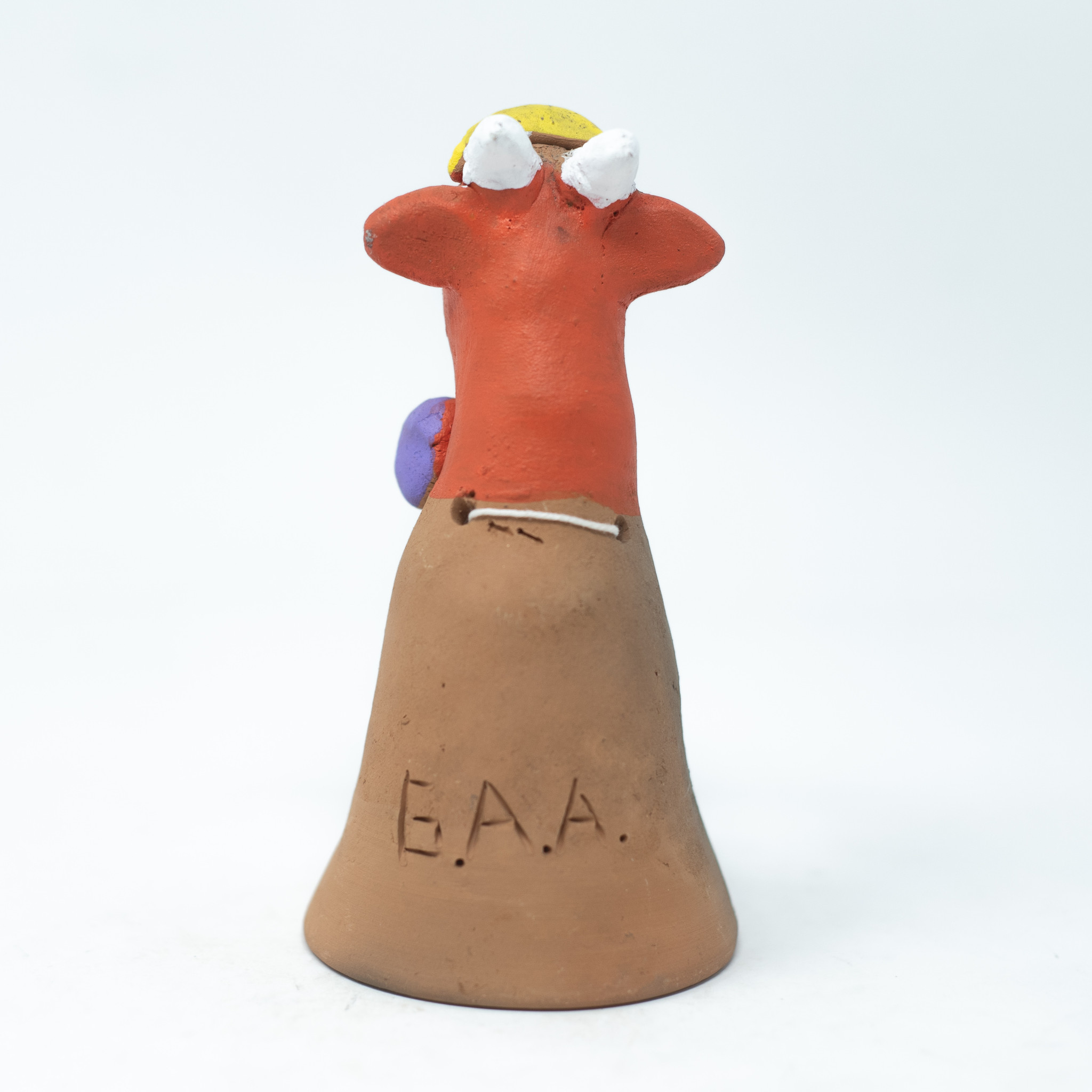 Orange Cow Bell Made in Oaxaca Mexico by Guillermina Aguilar, One-of-a ...