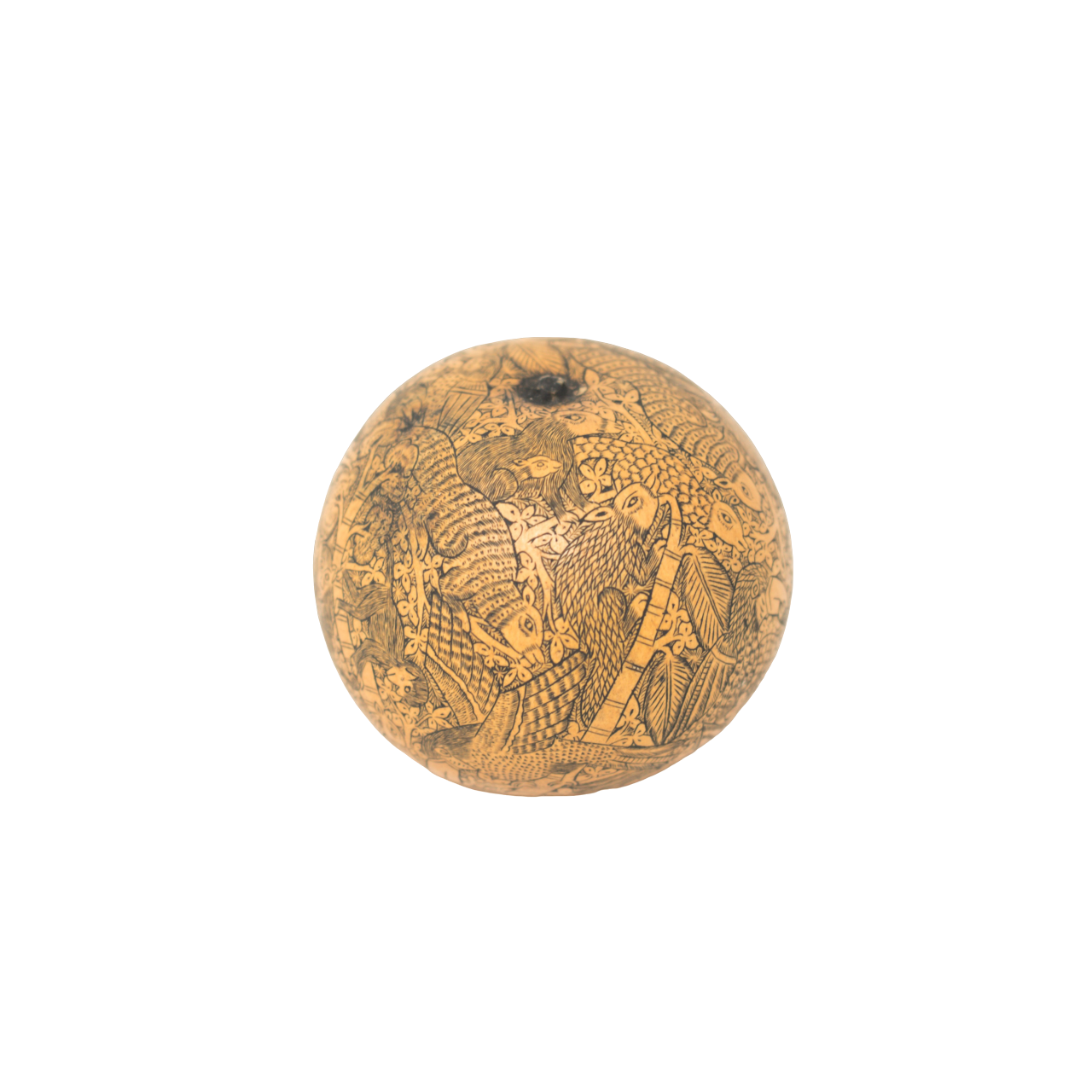 Hand Carved Peruvian Gourd Carved with Extreme Detail, A Story of the ...