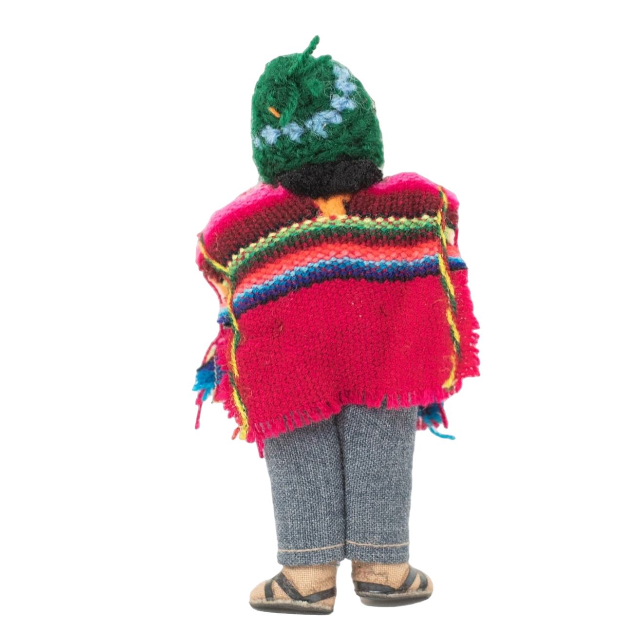 DOLL43 Handmade Bolivian Soft Sculpture Doll Musician with Poncho ...
