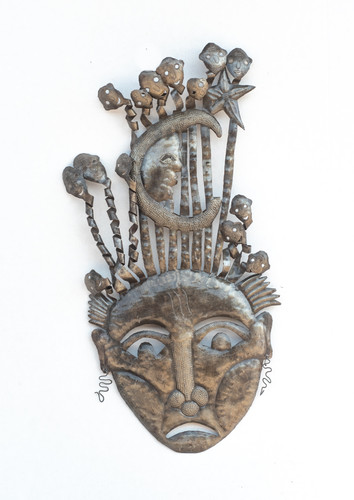 Traditional Haitian Voodoo Inspired Metal Sculpture / It's Cactus