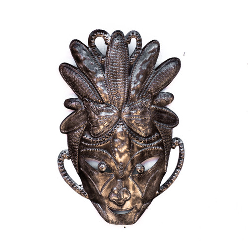 Metal Wall Masks from Haiti, Haitian Steel Drum Hanging Sculptures