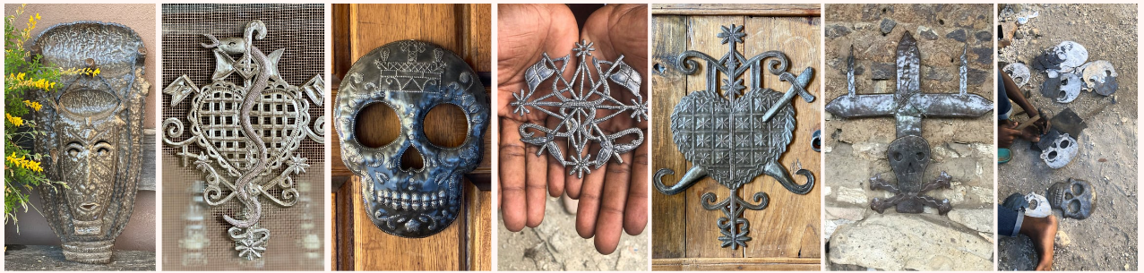 Traditional Haitian Voodoo Inspired Metal Sculpture / It's Cactus
