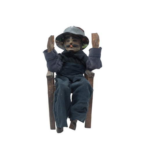 Handcarved Guatemalan Folk Art, Maximon Resting on His Chair, San Simon ...