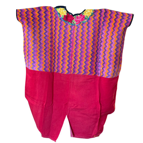 Vintage Red Almolonga Huipil – Handwoven Backstrap-Loom Textile with ...