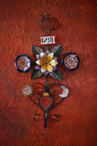 peruvian crosses, hand painted cross, handmade, roof top cross, welcome ...