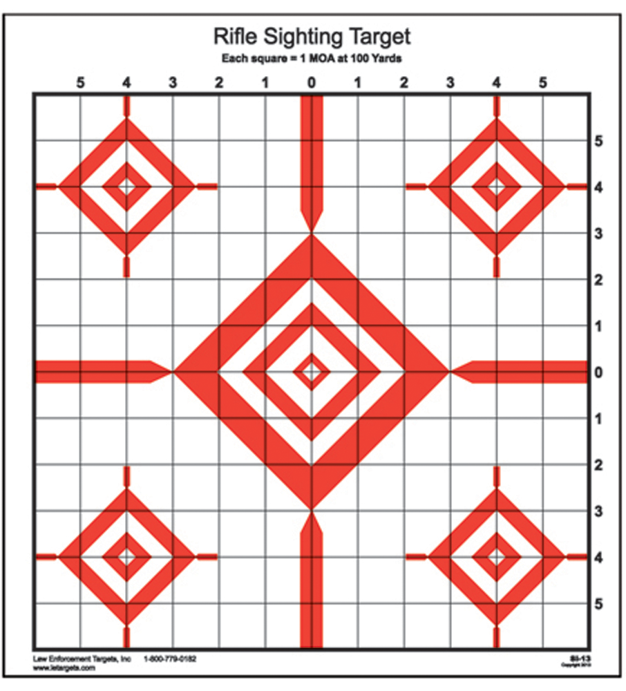 Action Target SI13100 Sighting Advanced Rifle Diamond Paper 100 yds ...