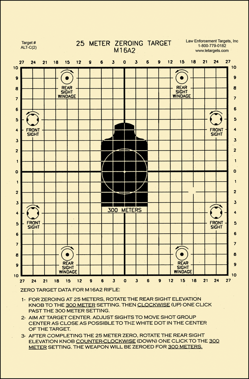 Action Target ALTC2100 Sighting Zeroing Center Mass Tagboard Hanging 25 ...