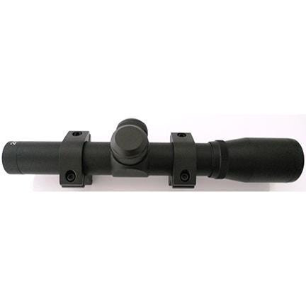 KEYSTONE PISTOL SCOPE 2X-20MM WITH 3/8" DOVETAIL RINGS