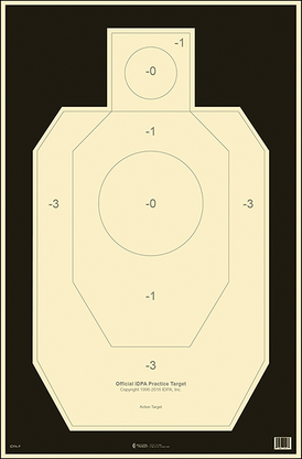 Action Target IDPAP100 Competition Official IDPA Silhouette Tagboard ...