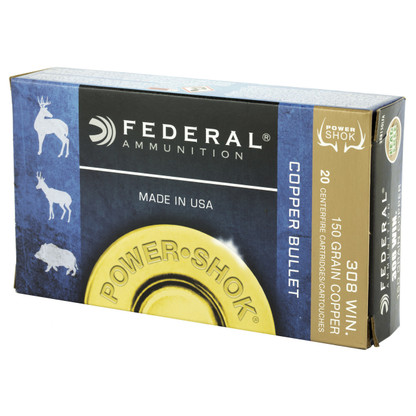 Federal Power-Shok Copper .308 Winchester Ammunition 20 Rounds LFHP 150gr