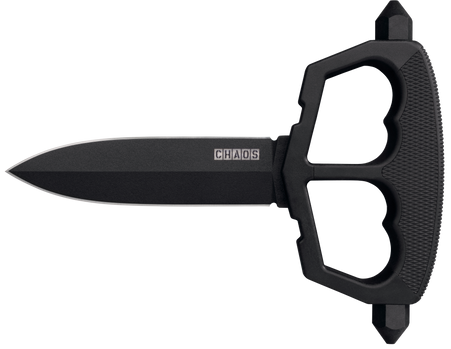 Cold Steel CS80NT3 Chaos Push Knife 5" Fixed Plain Black Matte Powder ...