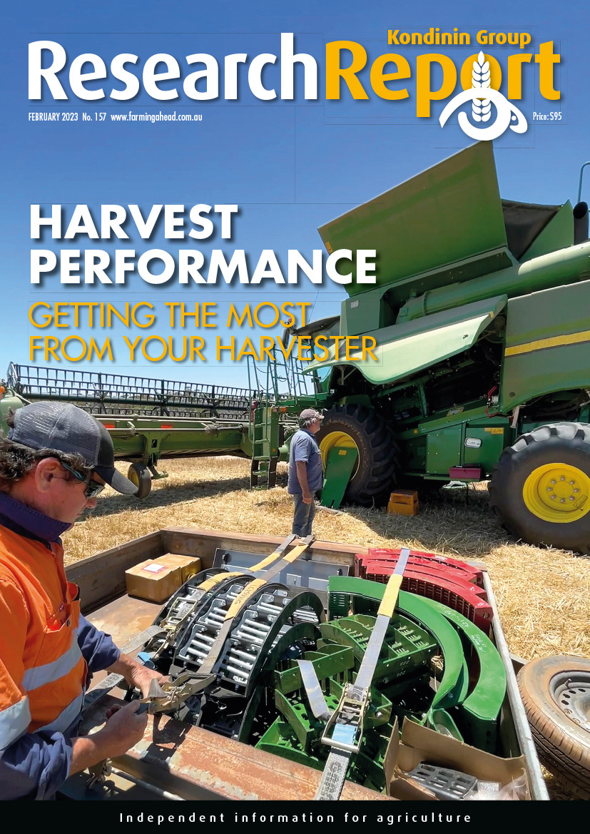 Research Report 157: Harvest performance - Kondinin Group Bookstore