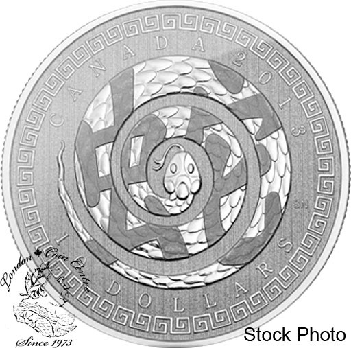 Canada: 2013 $10 Year of the Snake Chinese Characters 1/2 Oz Silver ...