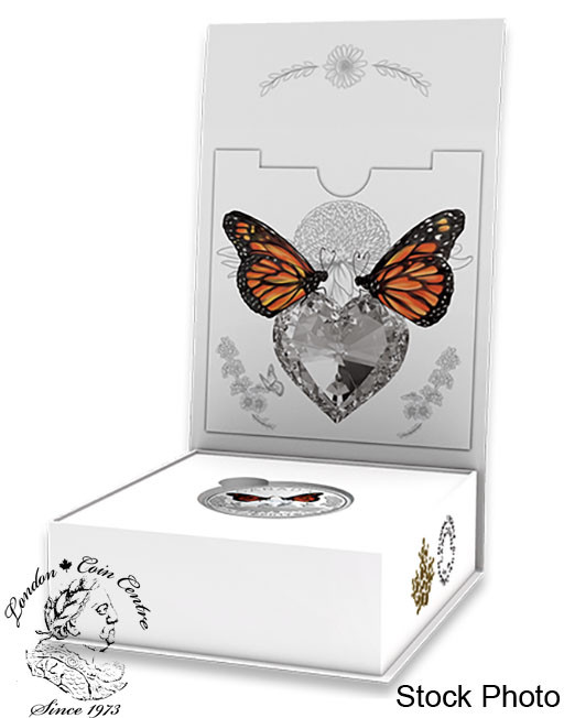 Canada: 2017 $3 Celebration of Love Heart-Shaped Swarovski® Crystal ...