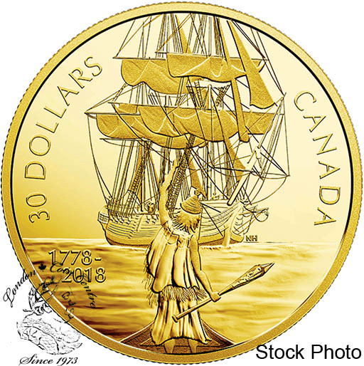Canada: 2018 $30 Captain Cook and the HMS Resolution - 2 oz. Pure ...