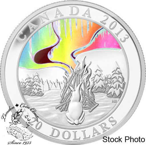 Canada: 2004 $20 Natural Wonders - Northern Lights Hologram Silver Coin ...