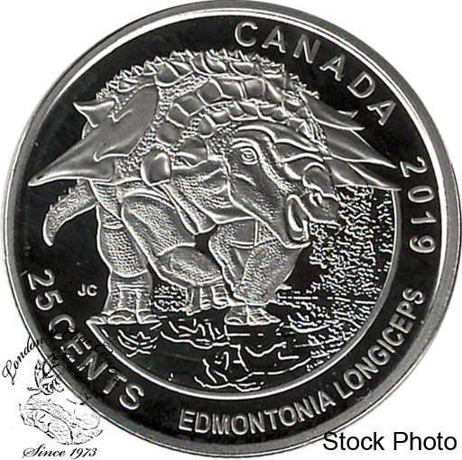 Canada: 2019 Dinosaurs of Canada Edmontonia longiceps 25 Cent Coin ...