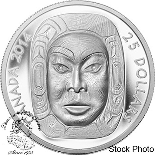 Canada: 2018 $25 Ancestor Moon Mask - Pure Silver Ultra-High Relief ...