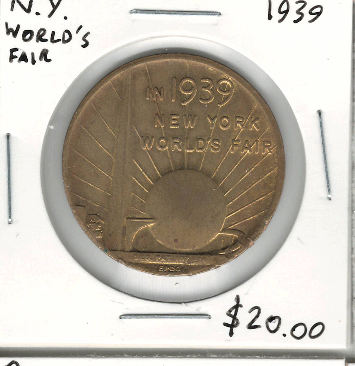 United States: 1939 New York World's Fair Token - London Coin Centre Inc.