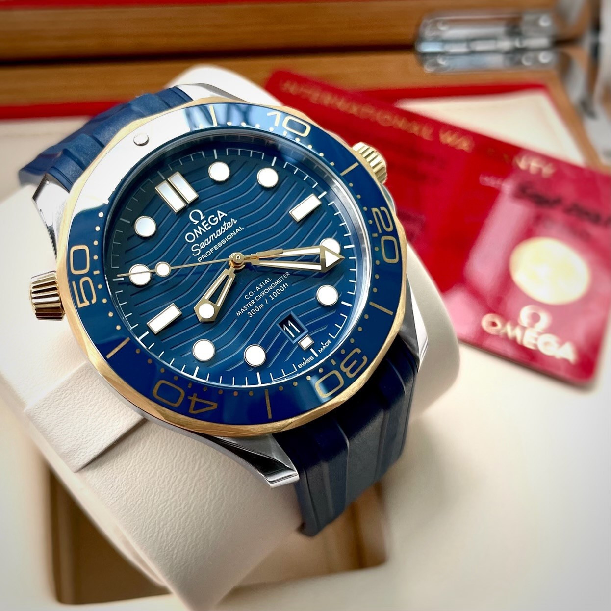Omega 2021 Seamaster Diver 300m Watch on Blue Rubber - London Coin ...