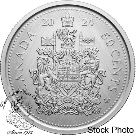 Canada: 2024 50 Cent Tribute: W Mint Mark: Coat of Arms Pure Silver ...
