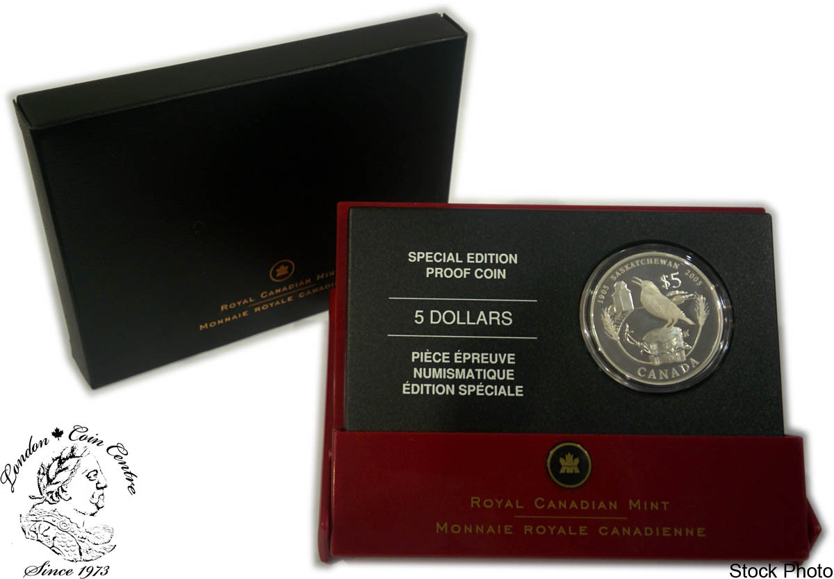 Canada: 2005 $5 Special Edition Saskatchewan Centennial Proof Silver ...