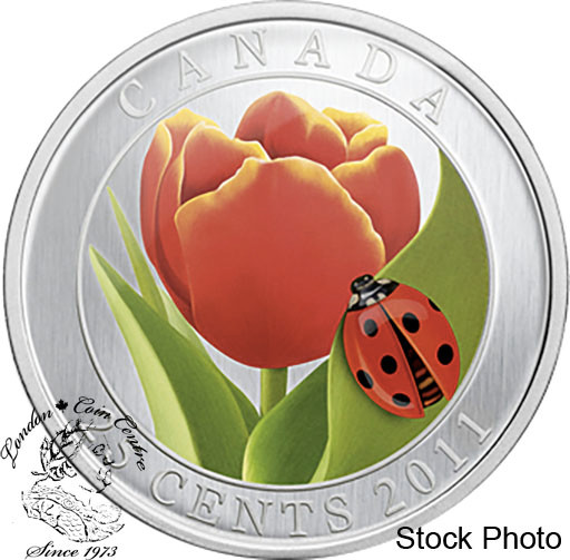 Canada: 2013 25 Cents Purple Coneflower and Eastern Tailed Blue ...